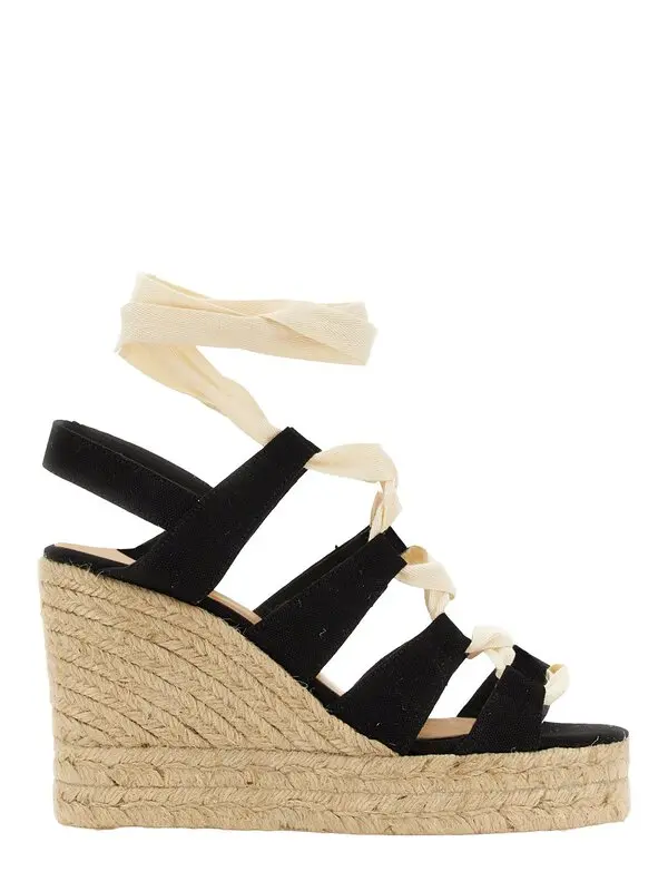CastaÑer Espadrille With Tie Fastening - Nude