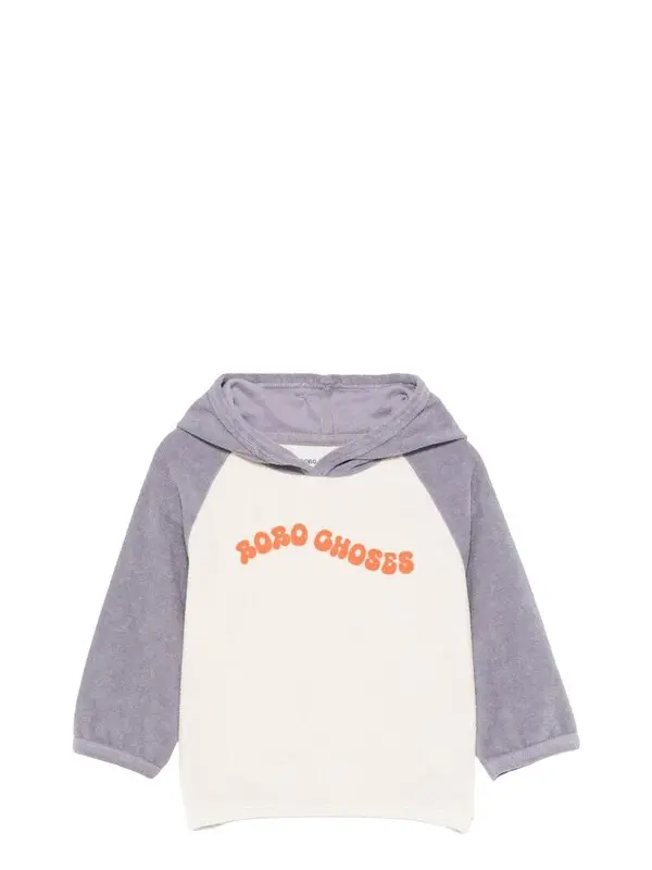 BOBO CHOSES Wavy Terry Cloth Hoodie - Blue