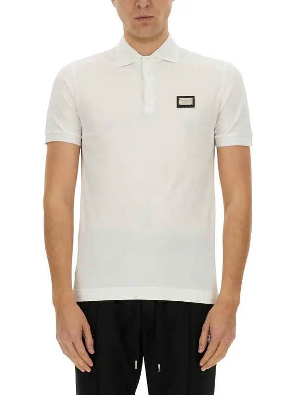 Dolce & Gabbana Polo With Logo - White