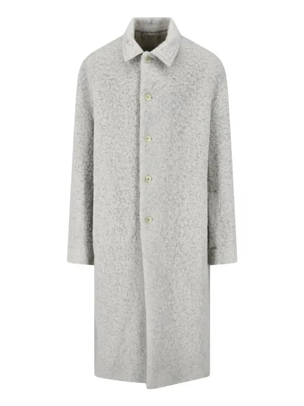 Rick Owens Alpaca Blend Coat - Gray