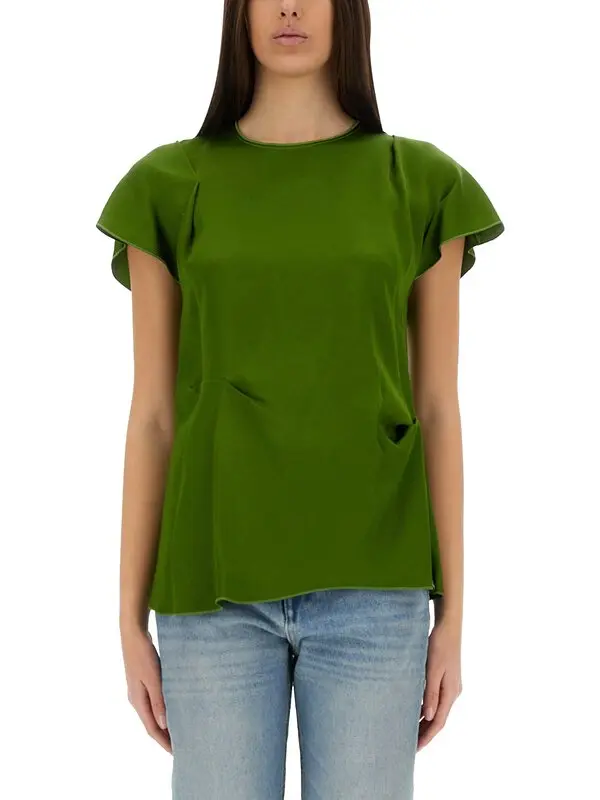 Victoria Beckham Tops With Folds - Green