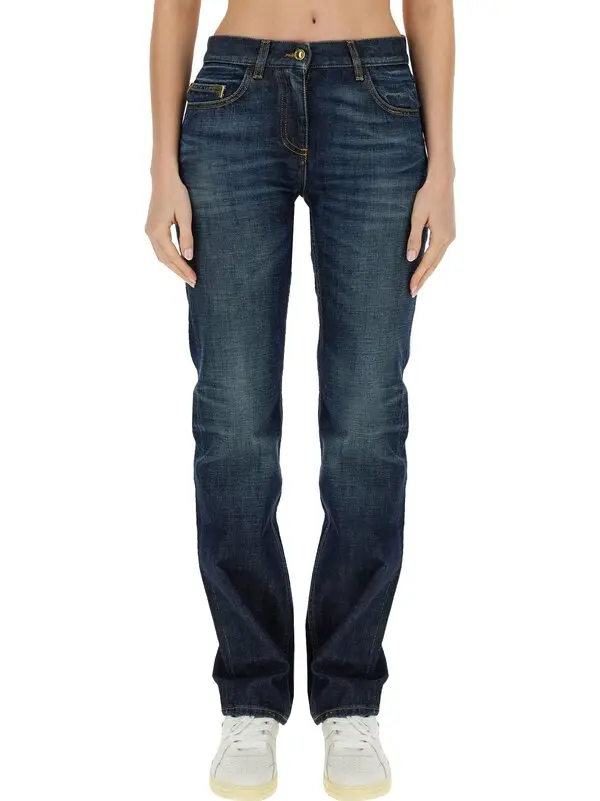 Palm Angels Straight Leg Jeans - Blue