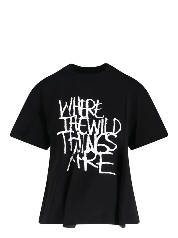 Sacai T-shirt "where The Wild Things Are - Black