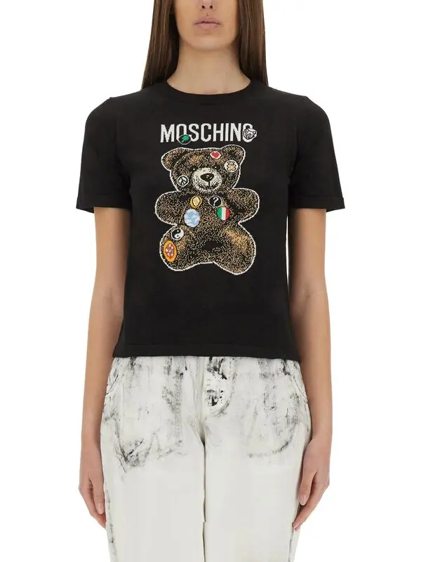 Moschino Teddy Bear Cotton Sweater - Black