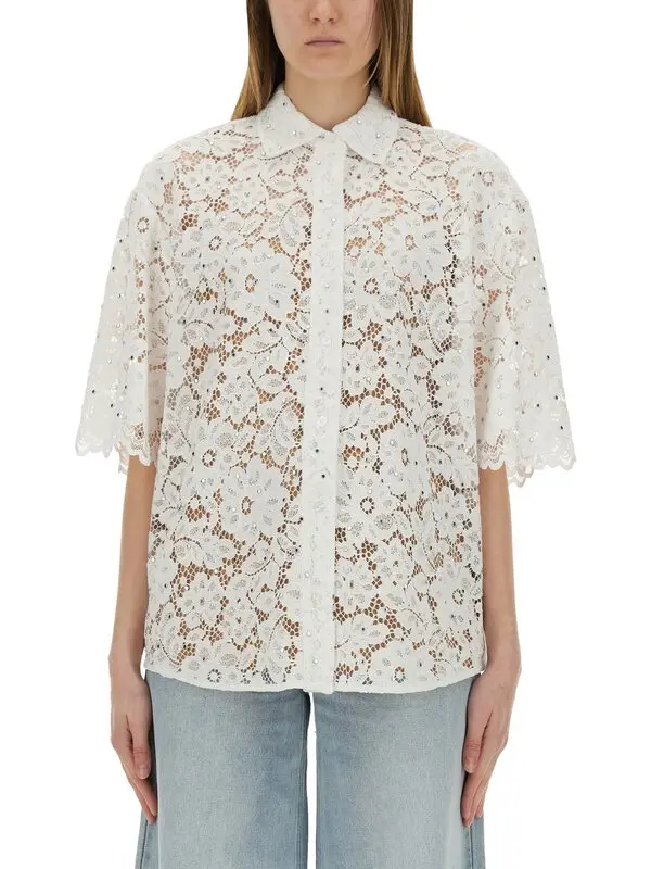 Michael Kors Floral Lace Shirt - White