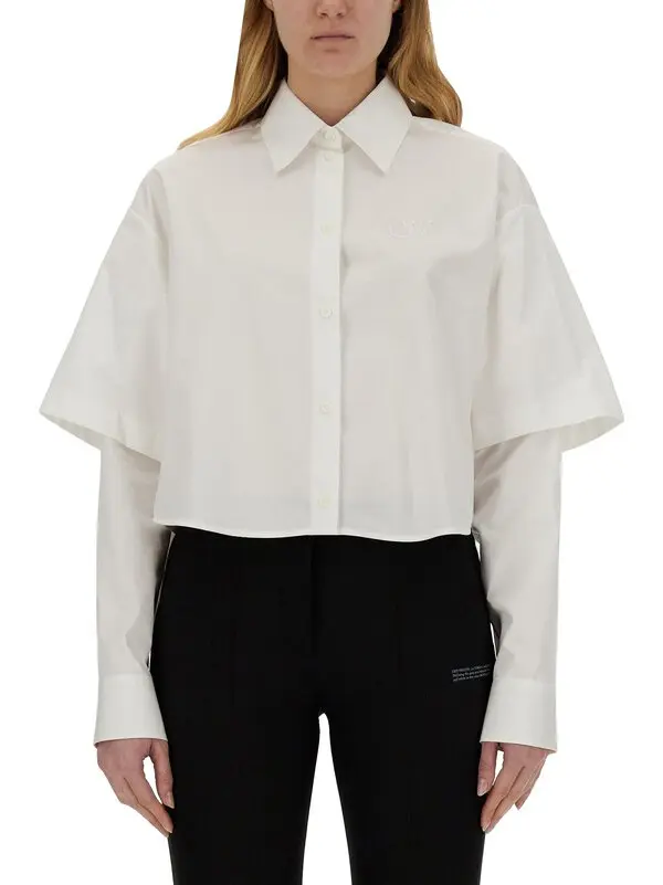Off-White Poplin Shirt - White