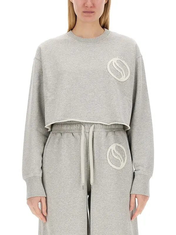 Stella McCartney Sweatshirt With Logo - Grey
