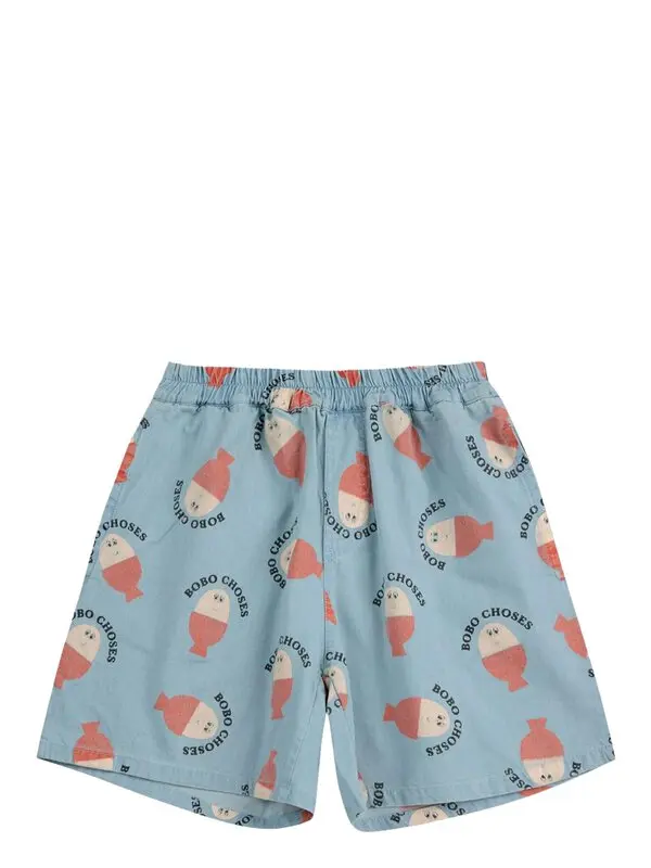 BOBO CHOSES Printed Shorts - Azure