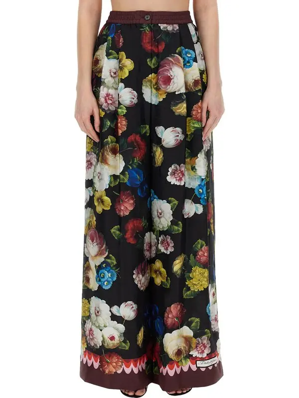 Dolce & Gabbana Floral Print Pants - Multicolour