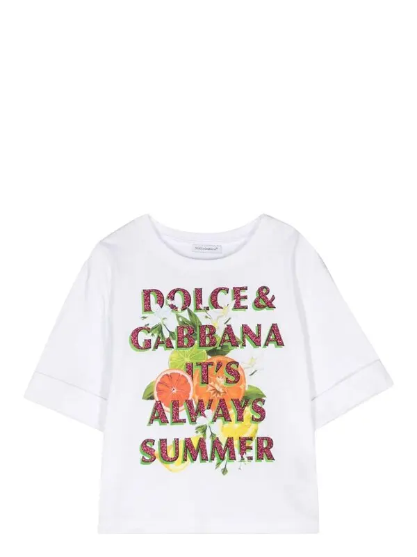 Dolce & Gabbana Short Sleeve T-shirt - White