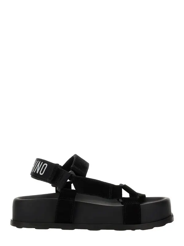 Moschino Logo Sandal - Black