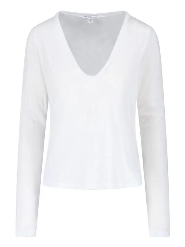 JAMES PERSE V-neck T-shirt - White