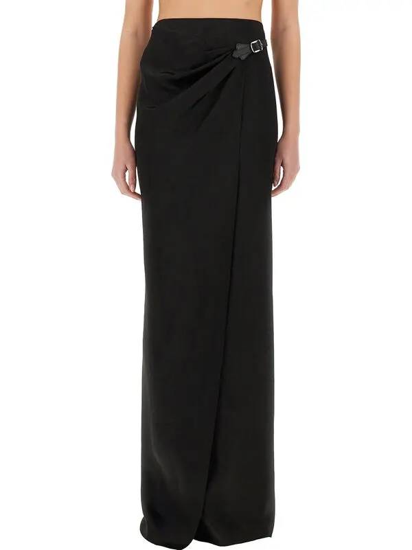 TOM FORD Maxi Wrap Skirt With Belt - Black