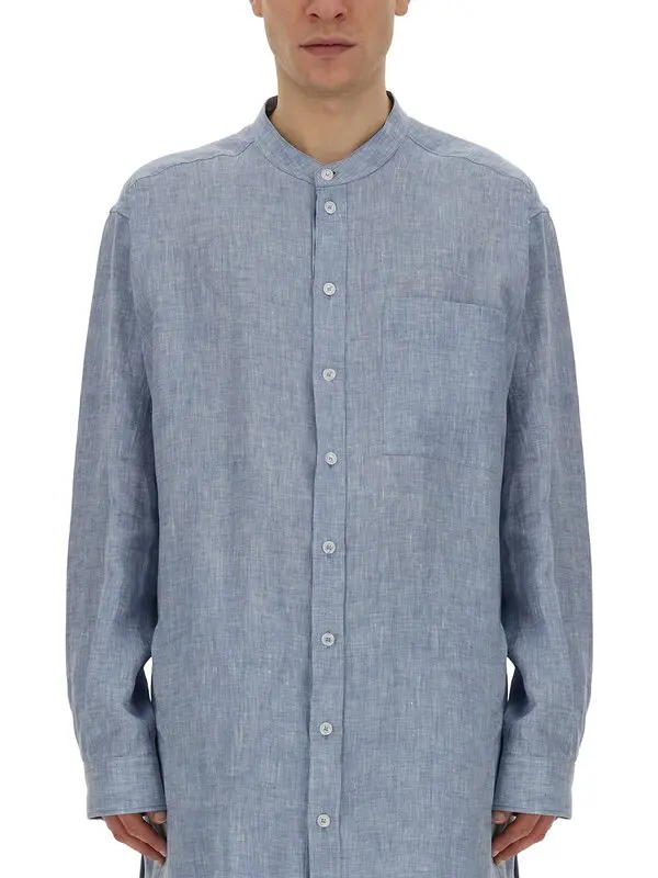 Dolce & Gabbana Shirt With Mandarin Collar - Azure