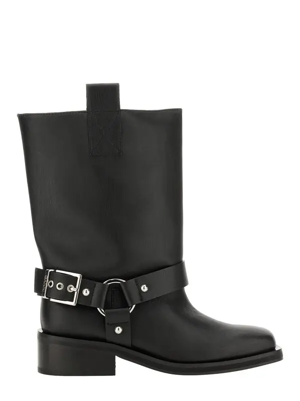 GANNI Biker Boots - Black