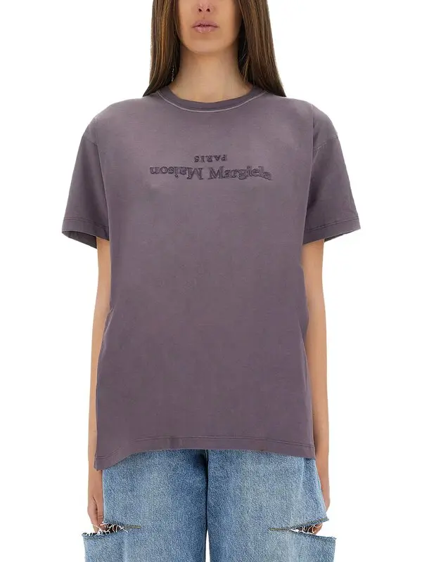 MAISON MARGIELA Reverse Logo T-shirt - Purple