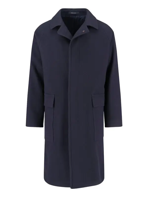 DURAN LANTINK Wool-blend Belted Coat - Blue