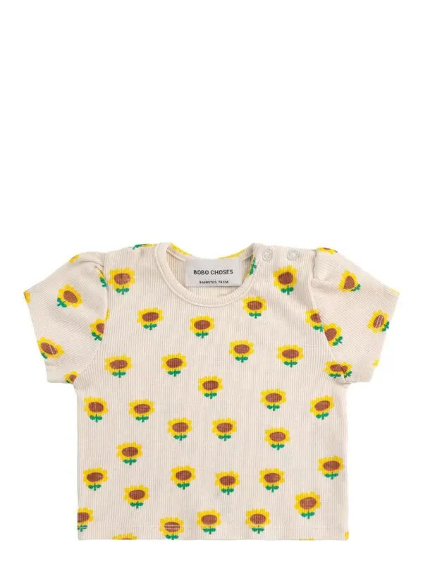 BOBO CHOSES Sunflower T-shirt - Beige