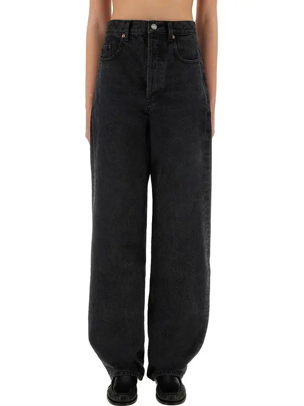 Saint Laurent Carrot-fit Denim Jeans - Black