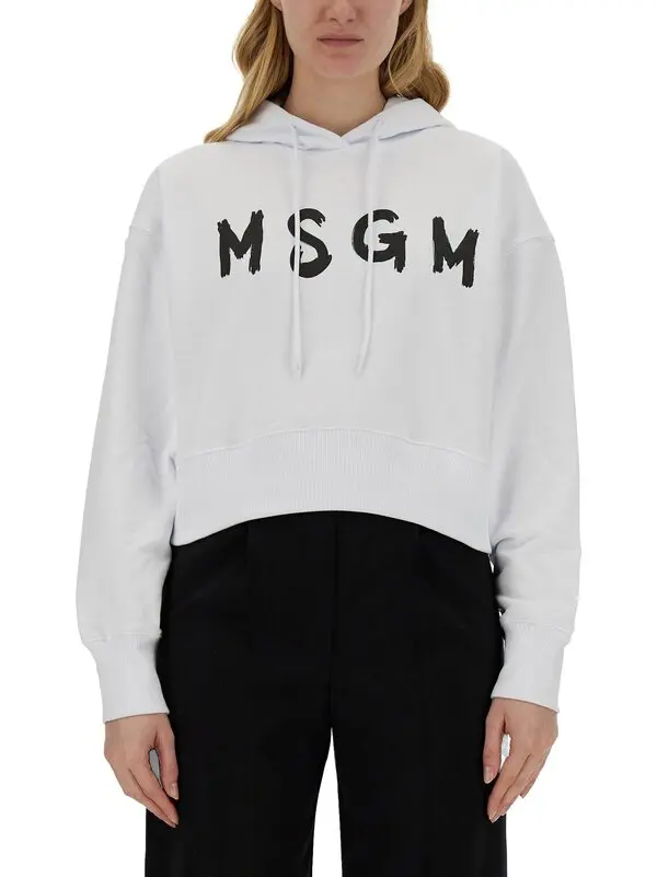 MSGM Logo Sweatshirt - White