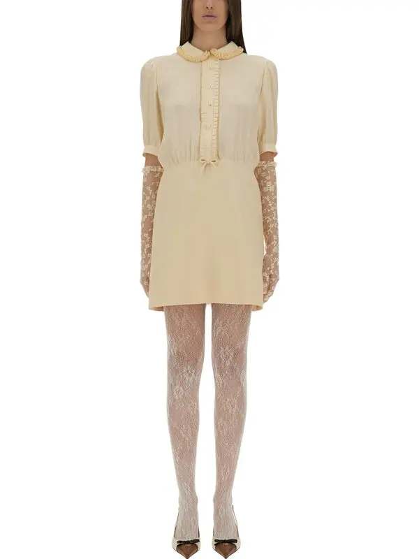 Valentino Garavani Crepe Couture Mini Dress - Ivory