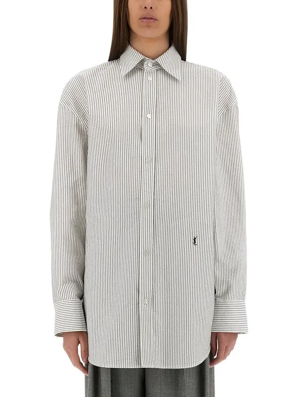 Saint Laurent Striped Cotton Shirt - Multicolour