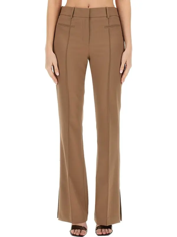 Helmut Lang Slim Fit Boot-cut Trousers - Beige