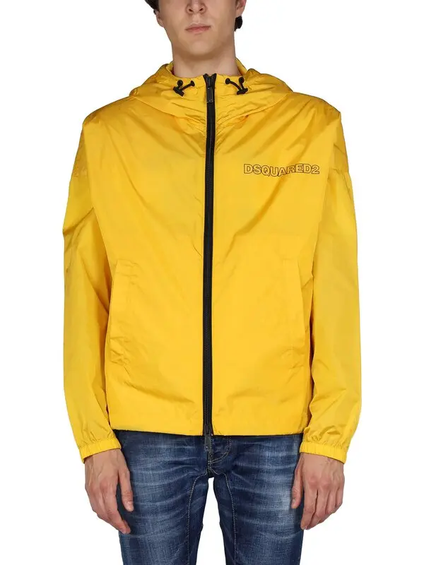 Dsquared2 Windbreaker With Logo - Yellow