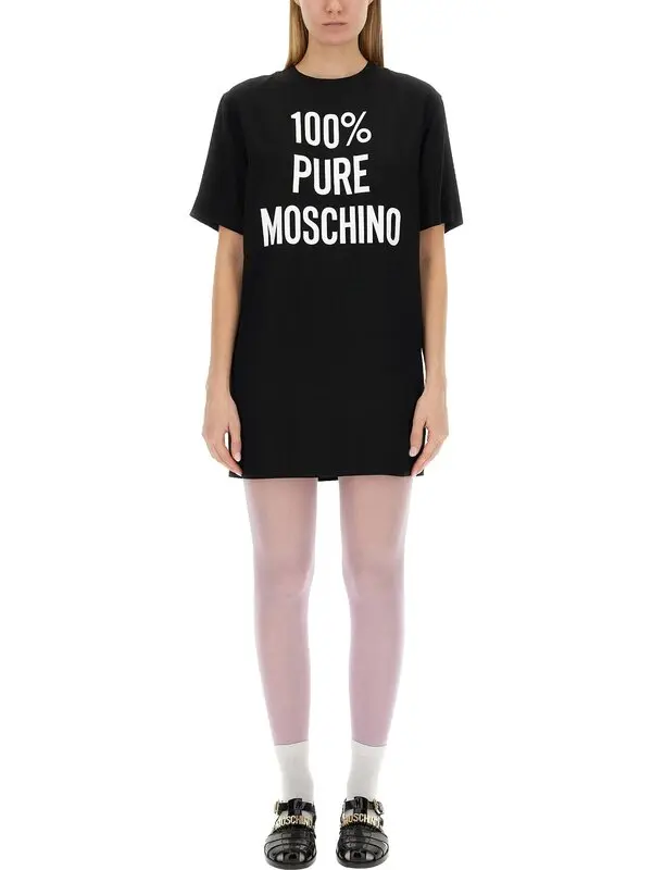 Moschino Dress With Logo - Black