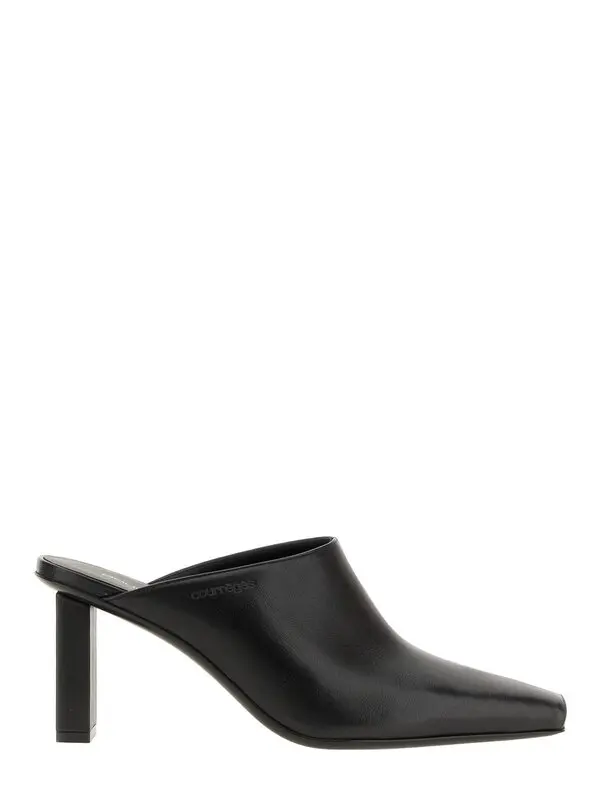 COURREGES Sleek Mules - Black