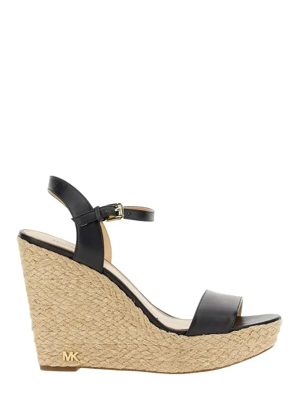 Michael Kors Zeppa Jill Wedge Sandals - Black