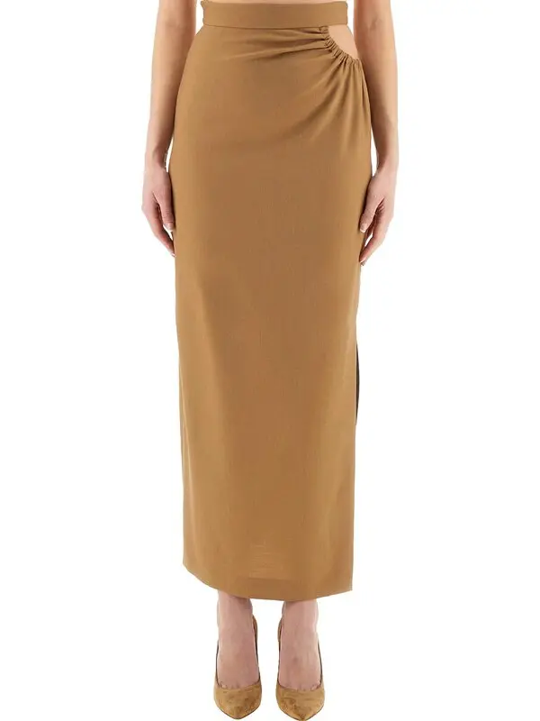 Max Mara Navona Long Skirt - Beige