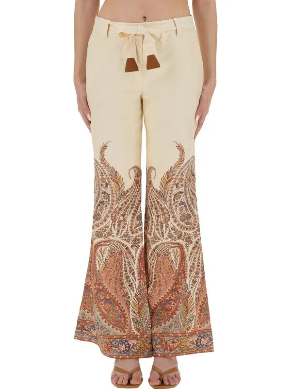 Zimmermann Rhiannon Flare Pants - Beige