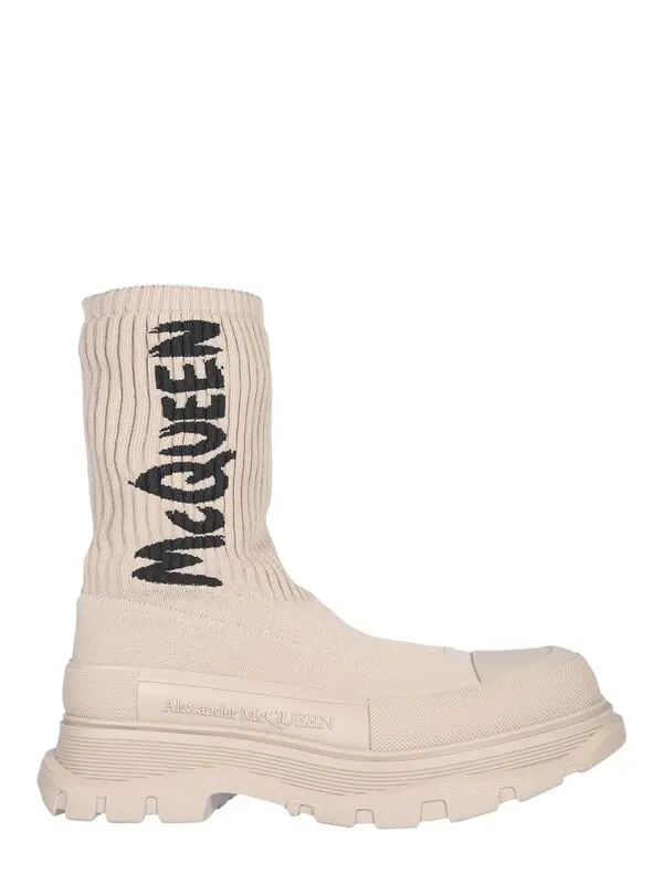 Alexander McQueen Tread Slick Boots - Beige