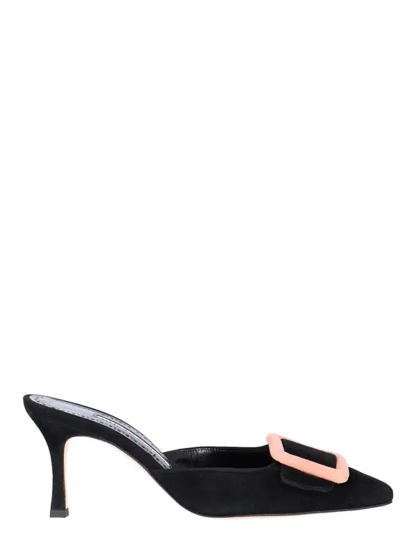 Manolo Blahnik Maysale Mules - Black