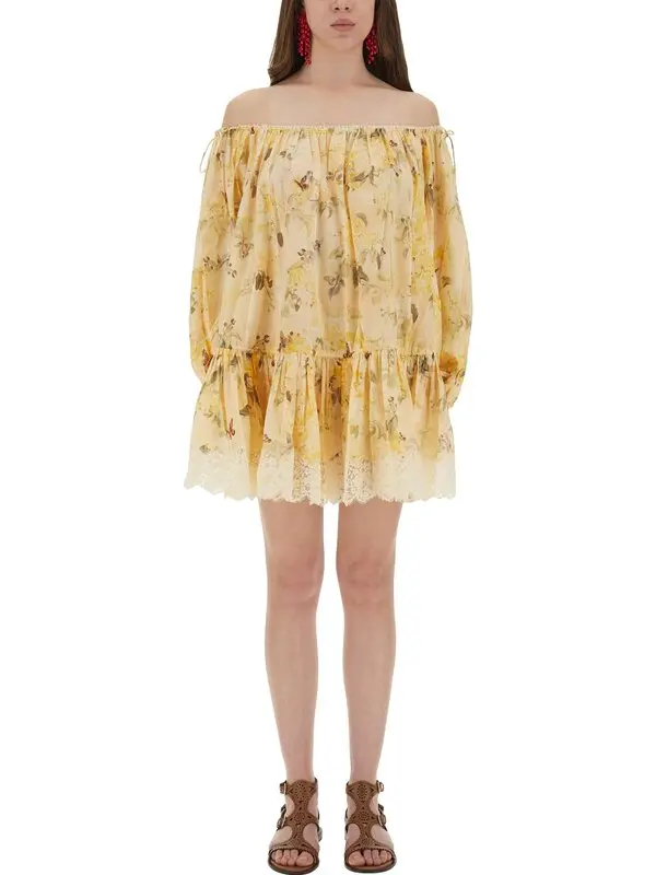 Zimmermann Cascadian Short Dress - Yellow