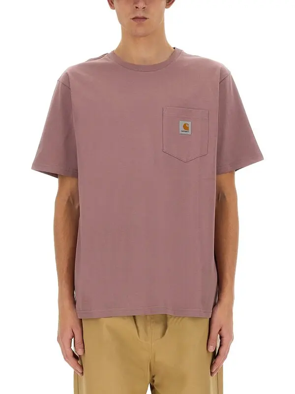 Carhartt Work In Progress T-shirt With Pocket - Pink
