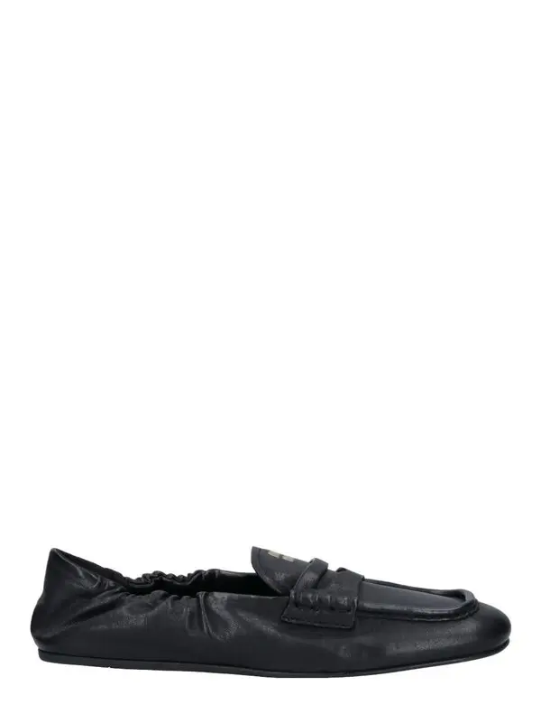 Miu Miu Ruches Loafers - Black