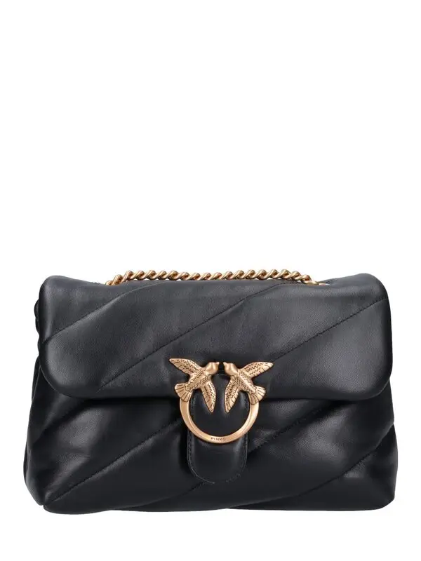Pinko Classic Love Puff Logo Crossbody Bag - Black