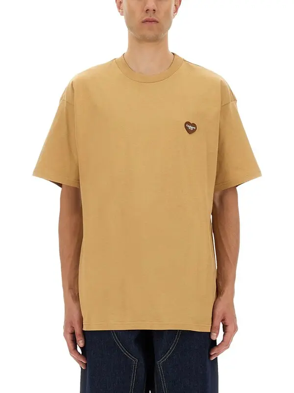 Carhartt Work In Progress Heart Ii Hartt" T-shirt - Beige