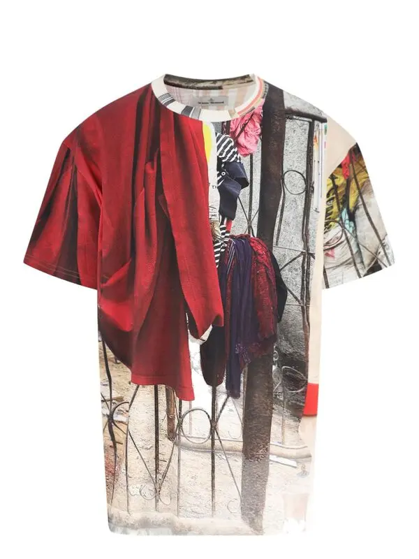 Valentino Garavani Jil Sander Printed Short-sleeve Knit Top - Multi