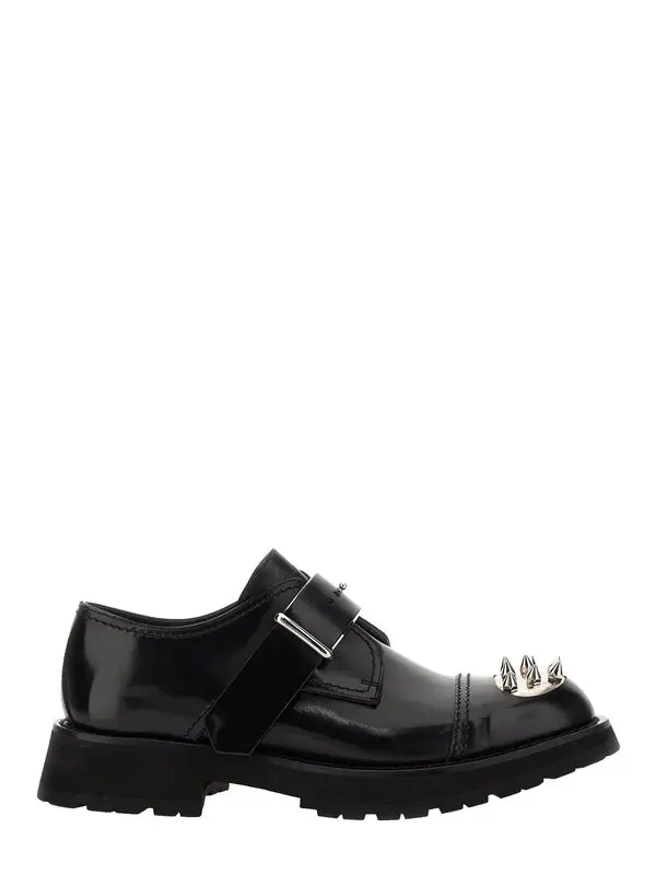 Alexander McQueen Studded Derby Loafer - Black