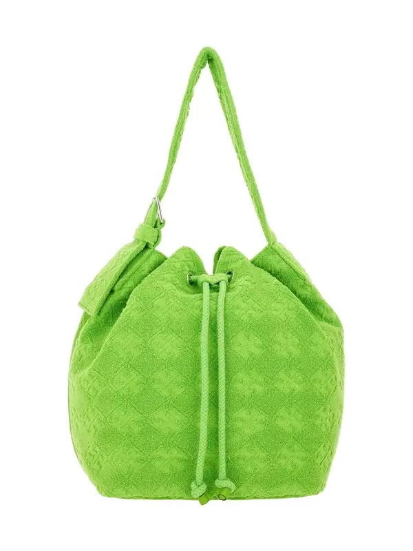 Tory Burch Oversized T Monogram Bucket Bag - Green