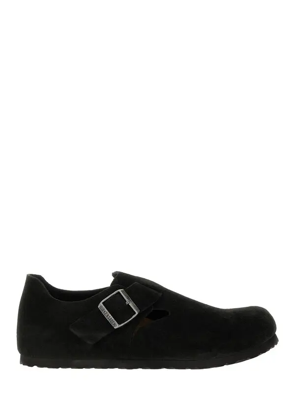 BIRKENSTOCK Suede Sabots - Black