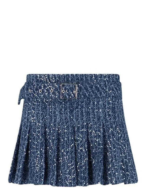 CHARLES JEFFREY Rara Sequined Mini Skirt - Blue