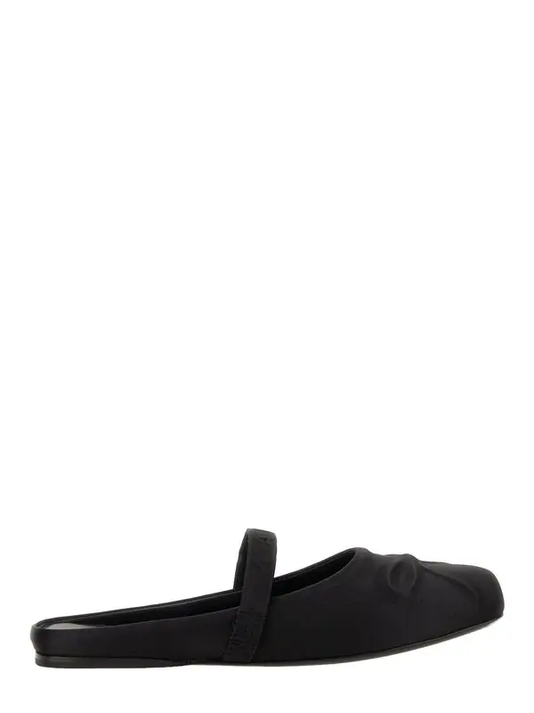 Marni Ballerina Sabot With Bow Detailing - Black
