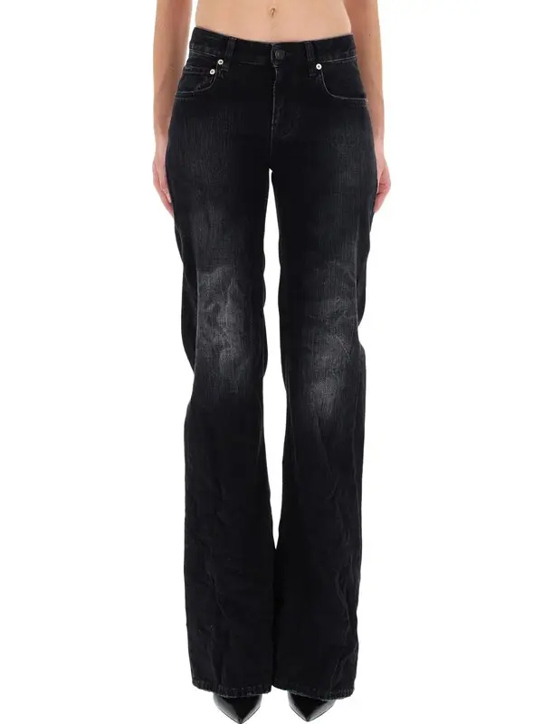 Balenciaga Wide Leg Trousers - Black