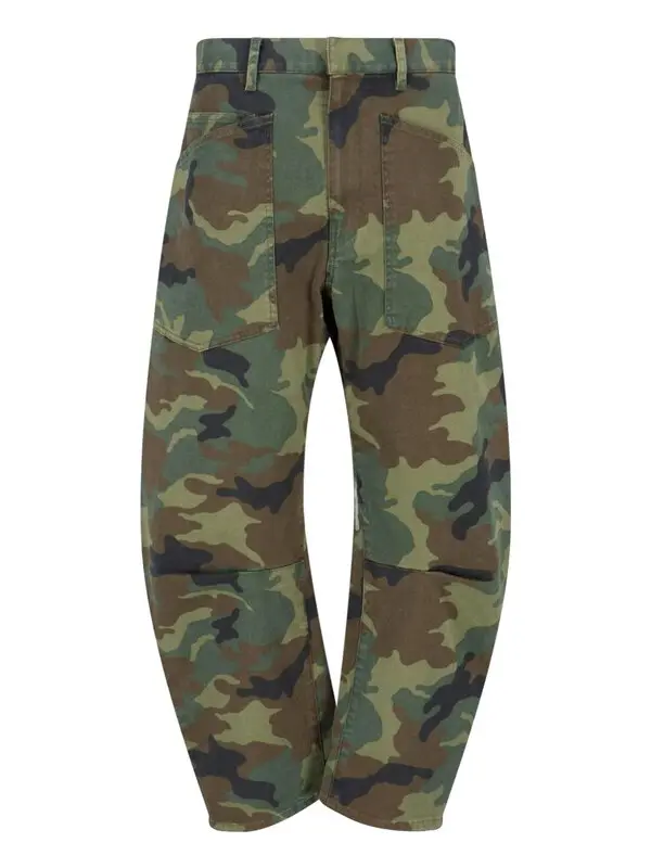 NILI LOTAN Shon Camouflage Trousers - Green