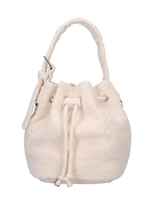Tory Burch T Monogram Small Bucket Bag - White