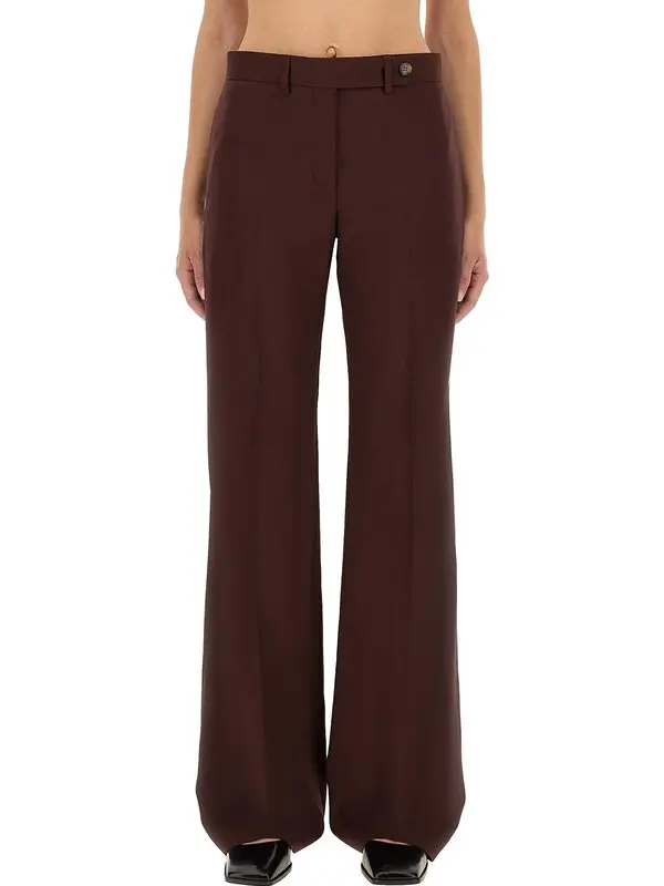 Paul Smith Wool Bootcut Trousers - Bordeaux